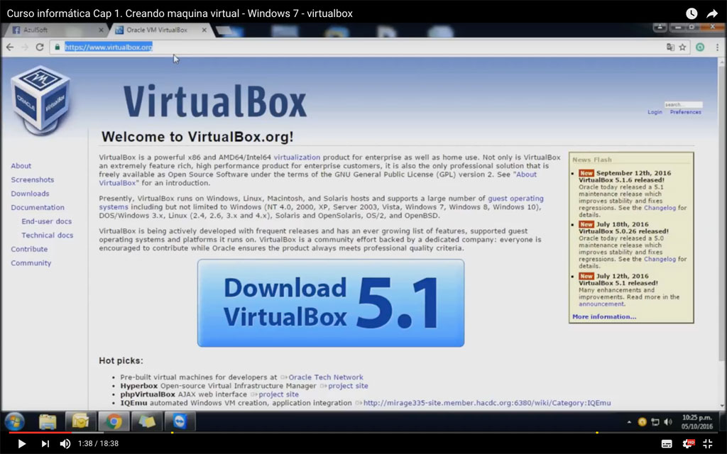 Creando máquina virtual - Windows 7 - virtualbox » AZULSOFT